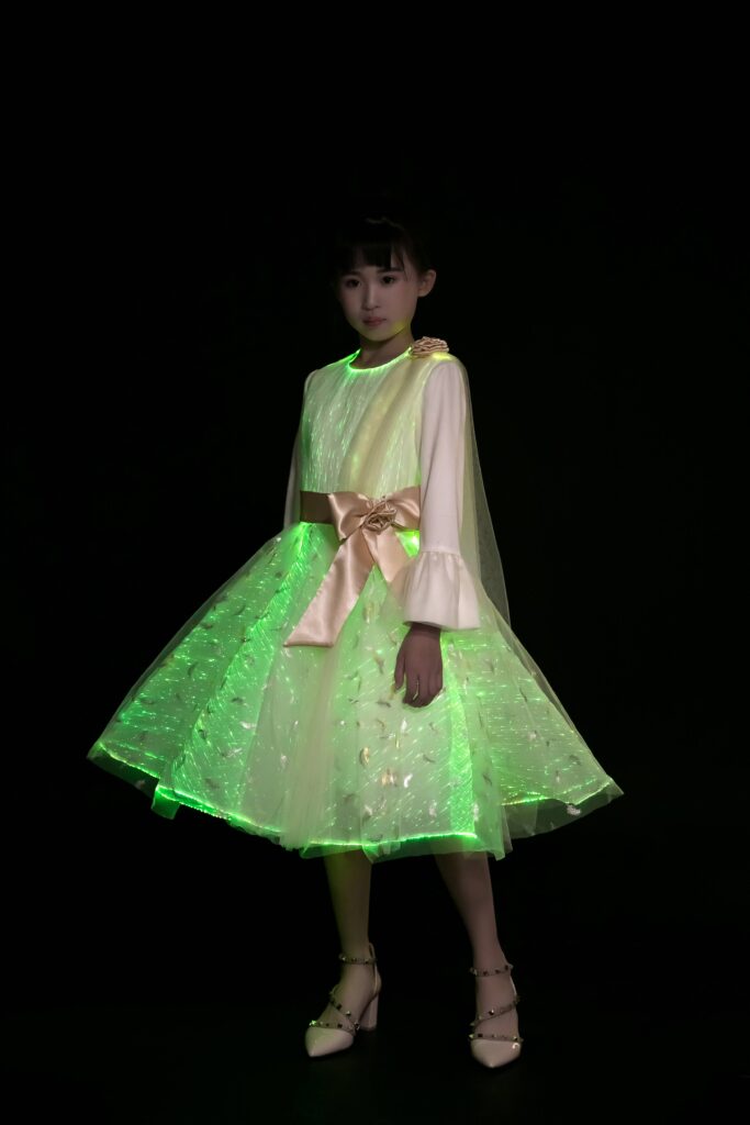 LED optical fiber dress color-changing luminous dress - dreimind.com